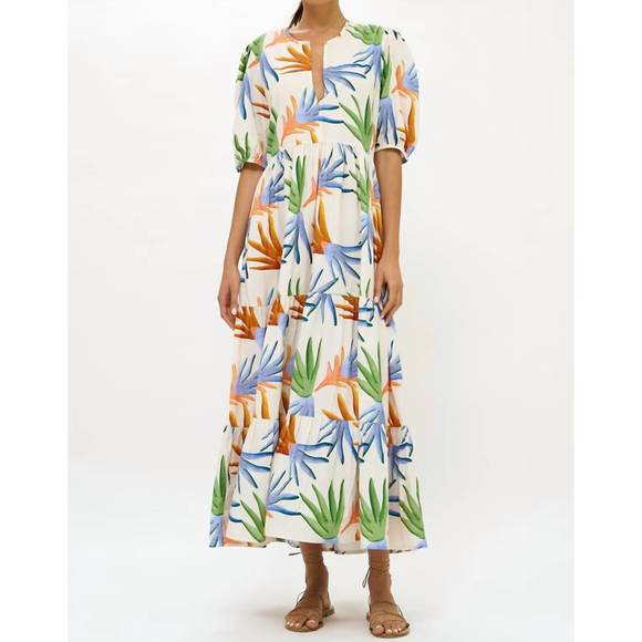 Oliphant | Dresses | New Oliphant Puff Sleeve Maxi Dress In Floral ...